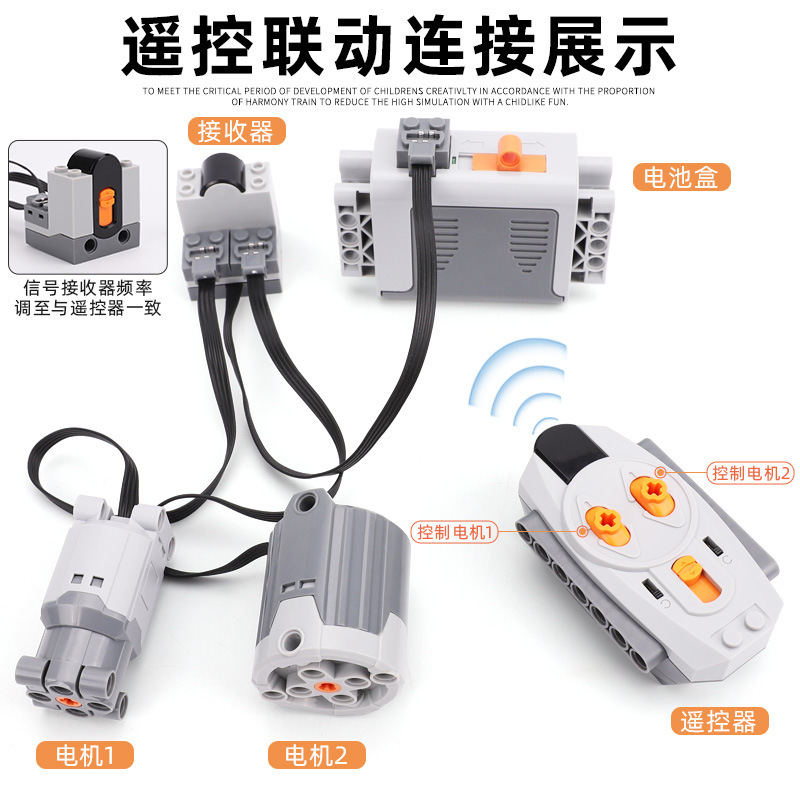兼容乐高马达组盒积木PF电机组电池8883动力组EV3科技件遥控9686_虎窝淘
