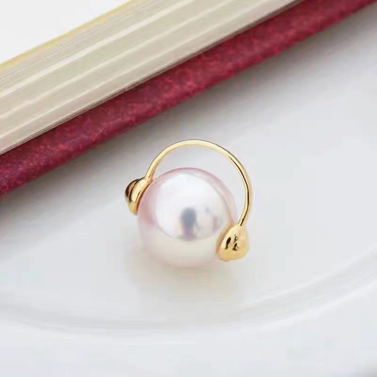 DIY配件 S925纯银耳麦耳机K金同款珍珠吊坠项链空托锁骨链女韩版_虎窝淘