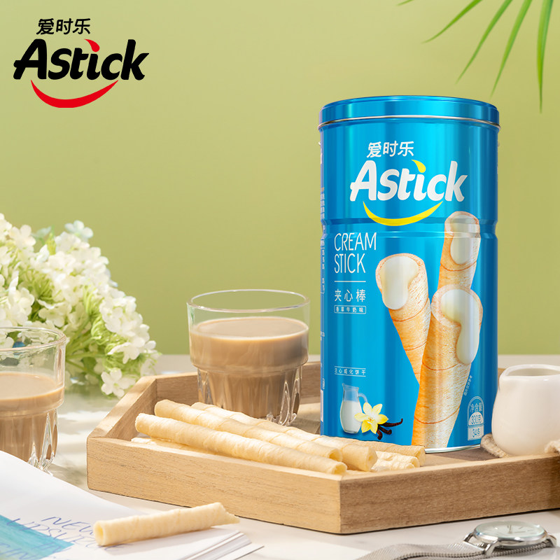 Astick爱时乐|夹心棒A330g*12罐【威化卷心酥蛋卷饼干喜饼零食_虎窝淘