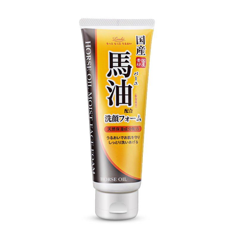 日本Loshi马油洗面奶补水保湿温和泡沫深层清洁有效控油洁面乳_虎窝淘