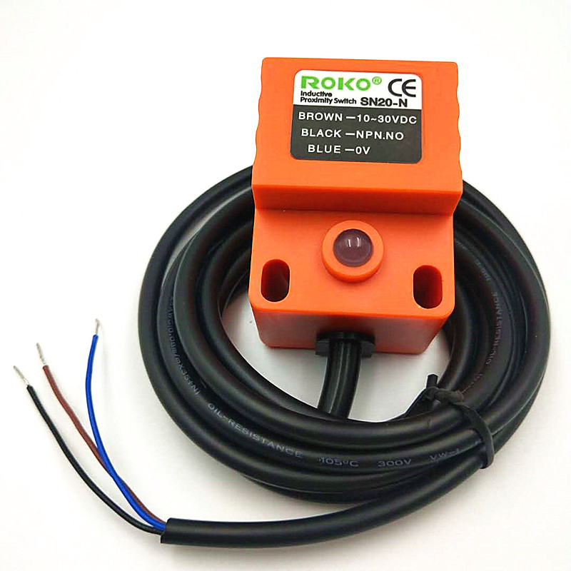 瑞科接近开关SN20-N直流三线24V金属感应NPN常开可代替TL-N20ME1_虎窝淘