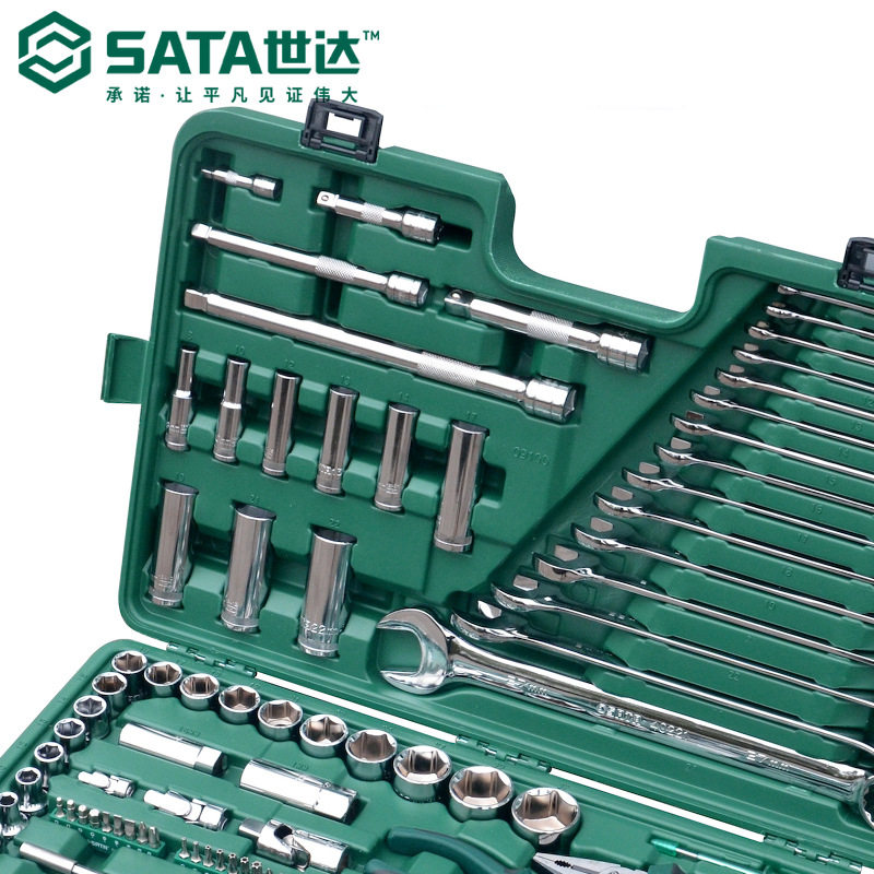 世达SATA工具100件6.3x10x12.5MM系列综合维修组套09100_虎窝淘