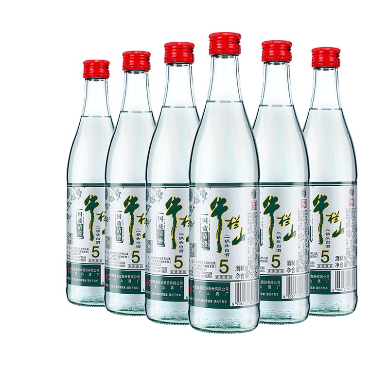 牛栏山二锅头46度清雅5粮食酒北京牛二白酒清香型500ml*6包邮_虎窝淘