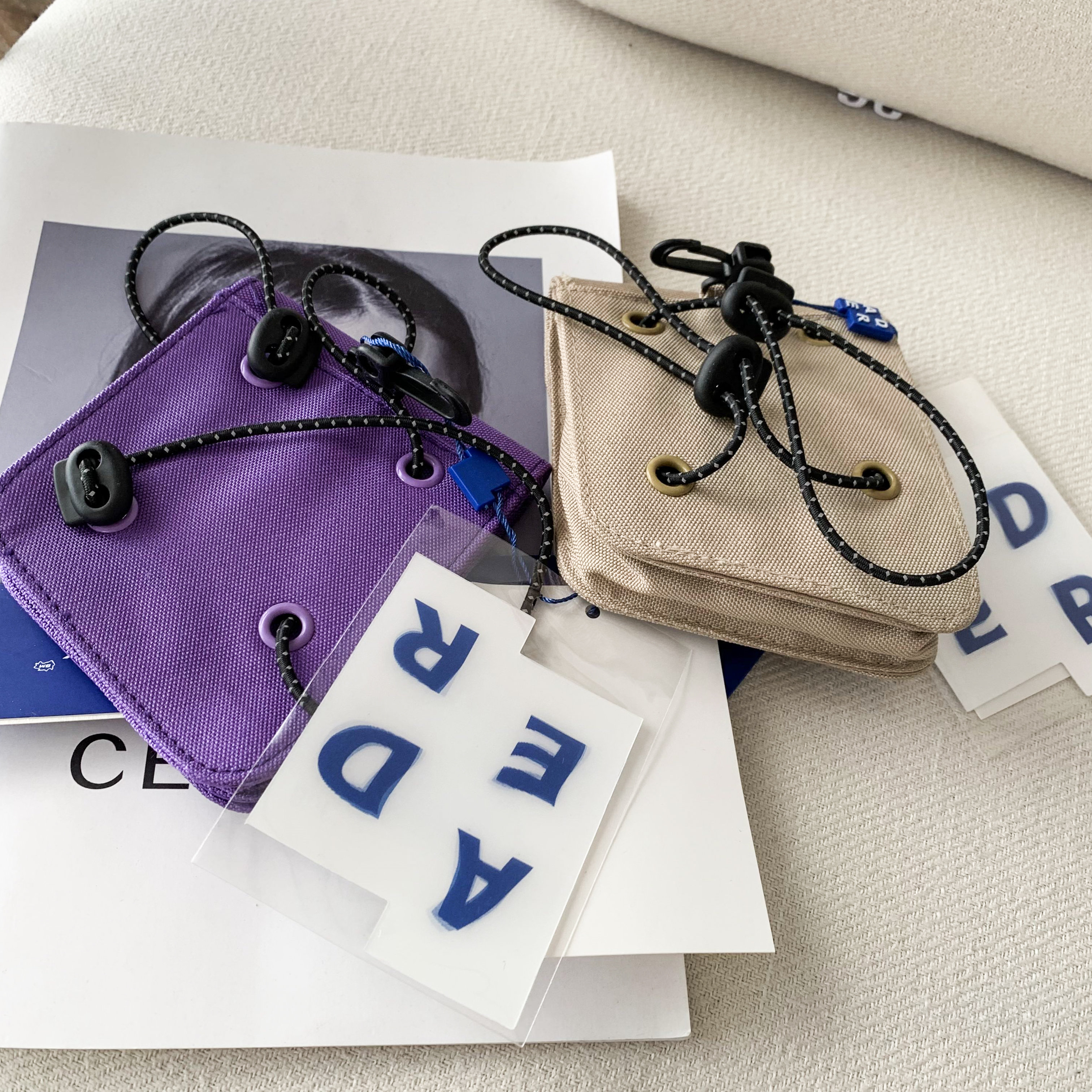 新款正品ADER ERROR手机包斜挎迷你小包包挂包超薄钱卡一体包_虎窝淘