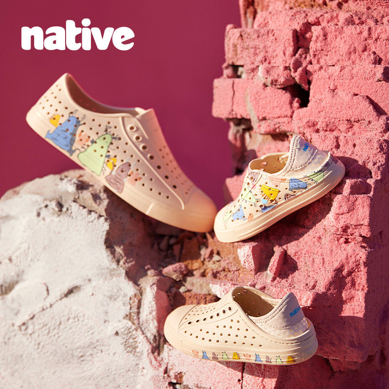 【达人专享】native新品 HAPPY GENIUS-守护灵系列亲子洞洞鞋_虎窝淘