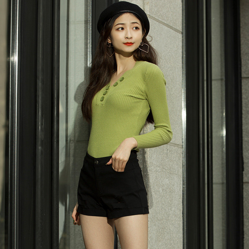 sp68魔术短裤女显瘦破洞卷边2023年夏款运动休闲时尚百搭街头通勤_虎窝淘