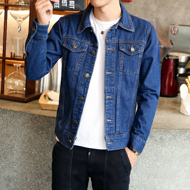 jackets for men jean jacket men jeans denim jacket coat mens_虎窝淘