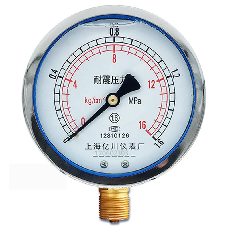 耐震压力表YN100水压气压液油压表不锈钢负压真空表0-1.6MPa正品_虎窝淘