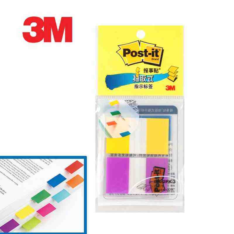 3M post-it报事贴680-2PK-3指示标签20片2色装索引标签分类便签条可以书写透明塑料 N次贴_虎窝淘