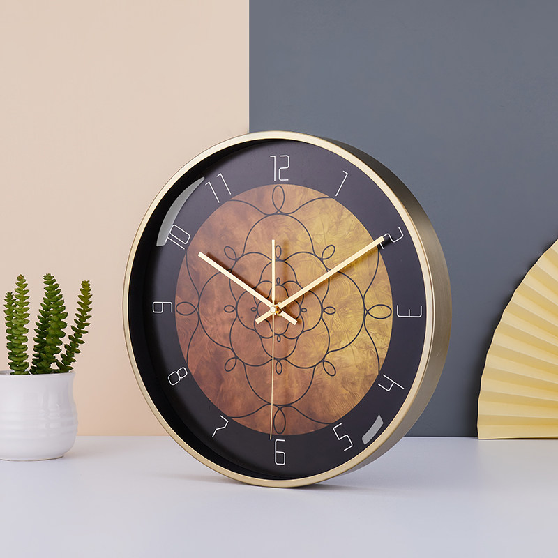 Crystal Nord红色喜庆轻奢钟表客厅挂钟时尚静音时钟创意挂墙装饰_虎窝淘