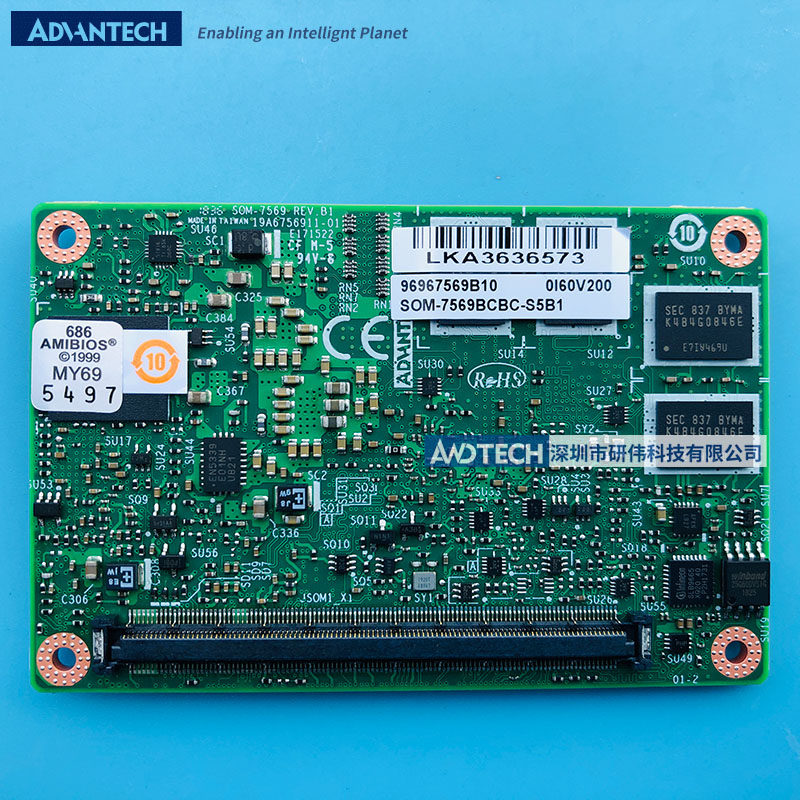 全新研华SOM-7569BC0XC-S3B1嵌入式电脑Type 10迷你主板X5-E3930_虎窝淘