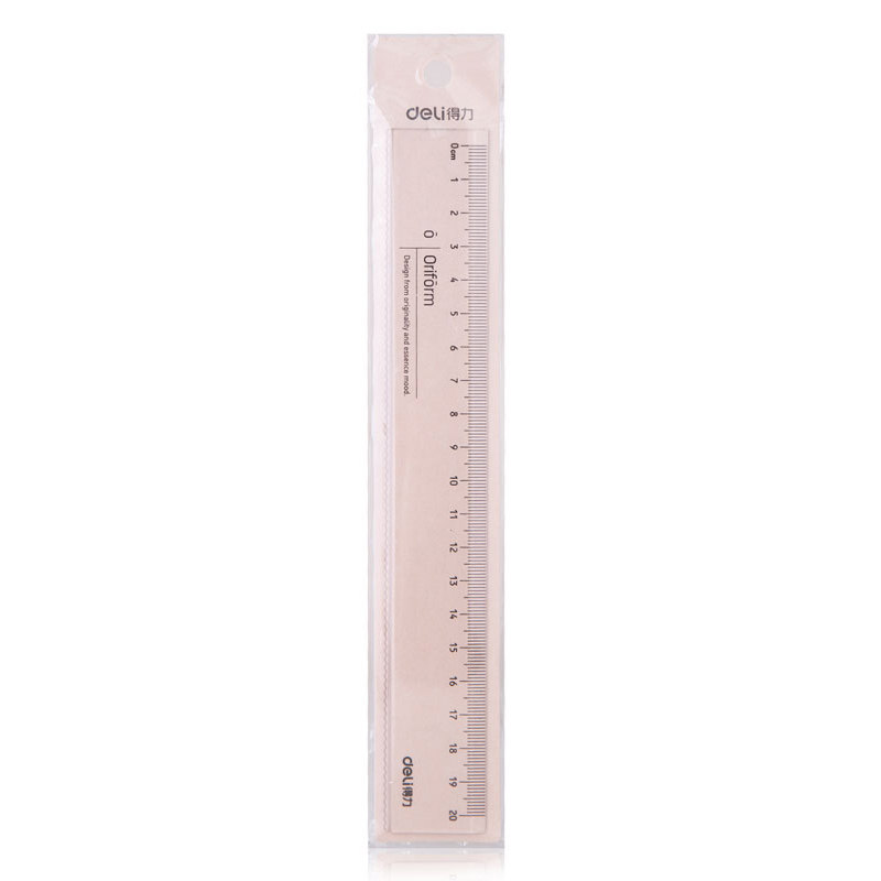 得力文具学生用15cm直尺透明塑料尺子20cm制图绘图工具测量用亚克力透明直尺波浪线直线考试学习中小学生_虎窝淘