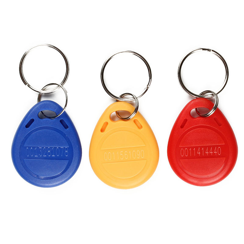 智能小区门卡ID125蓝色3号IC钥匙扣卡定制门禁铁环扣卡业主门禁卡_虎窝淘