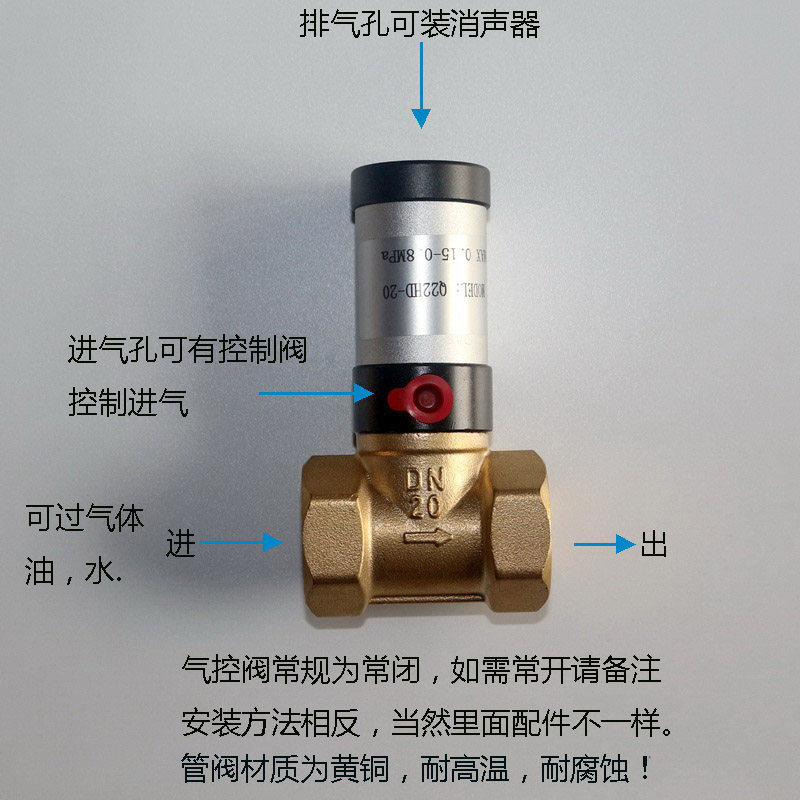 Q22HD-15/20/25/32/40/50气动管阀气控阀流体控制阀铜阀_虎窝淘