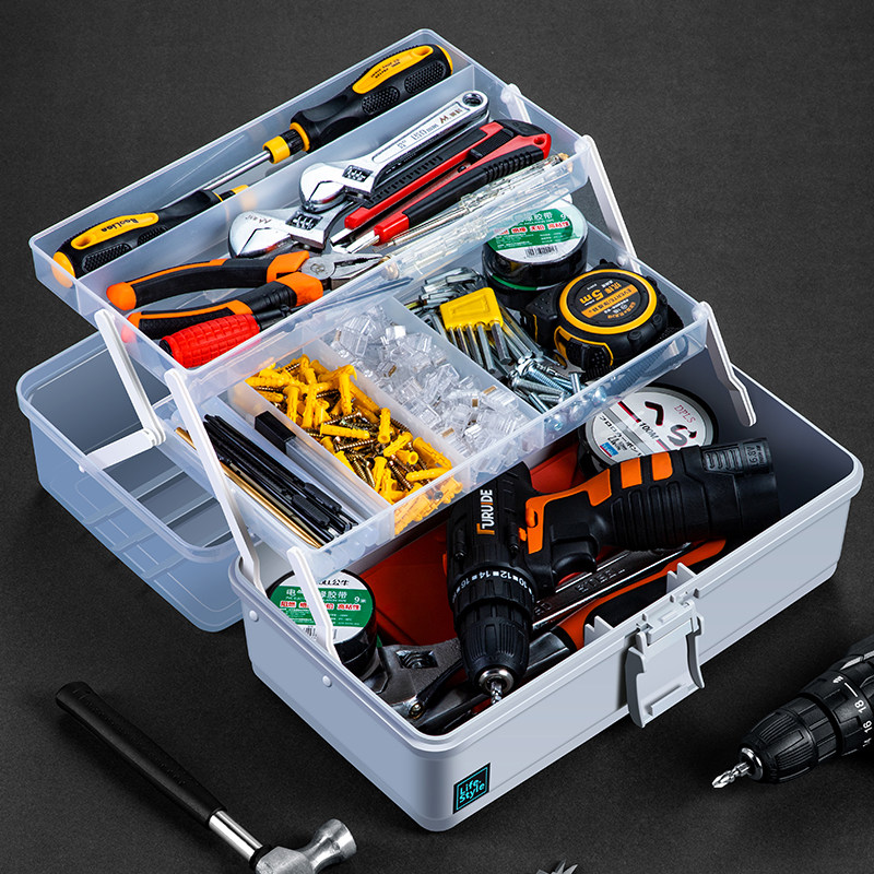 工具箱家用多功能折叠分区隔层大容量手提电工五金零件塑料收纳盒 - 小编推荐 - WePost 全民代运 - 马来西亚中国淘宝代运与集运专家