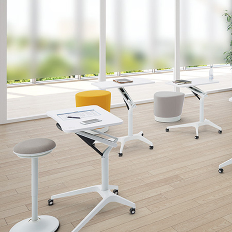 risefit日本冈村okamura人体工学洽谈升降电脑桌子坐站交替办公_虎窝淘