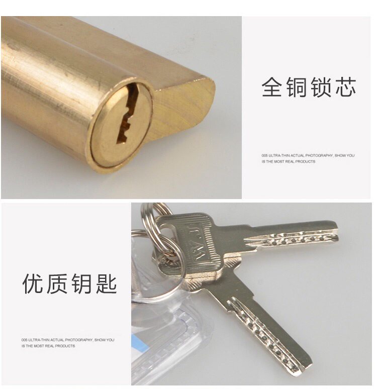 适用于万嘉忠恒步阳新多美心盼盼防盗门锁芯纯铜AB锁芯_虎窝淘