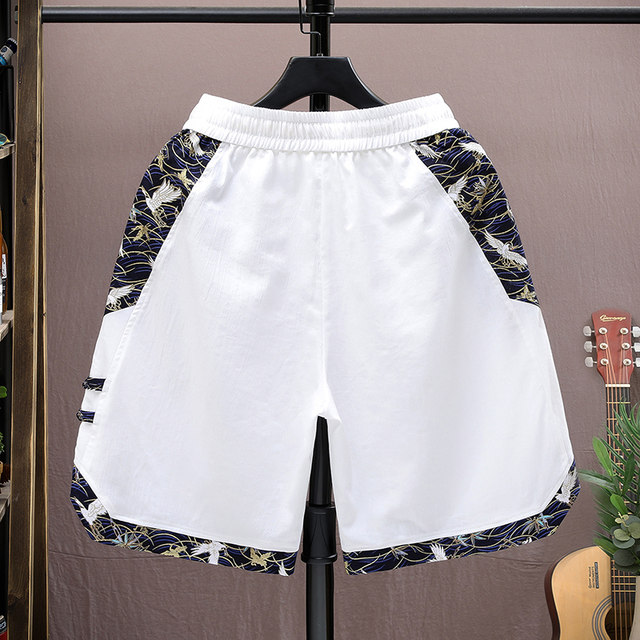 New Chinese shorts men's summer thin loose casual five-point pants ...
