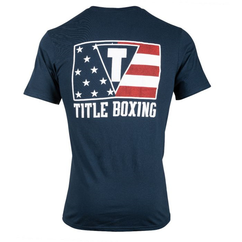 TITLE BOXING RANGER拳击格斗训练格斗美国国旗休闲运动T恤_虎窝淘