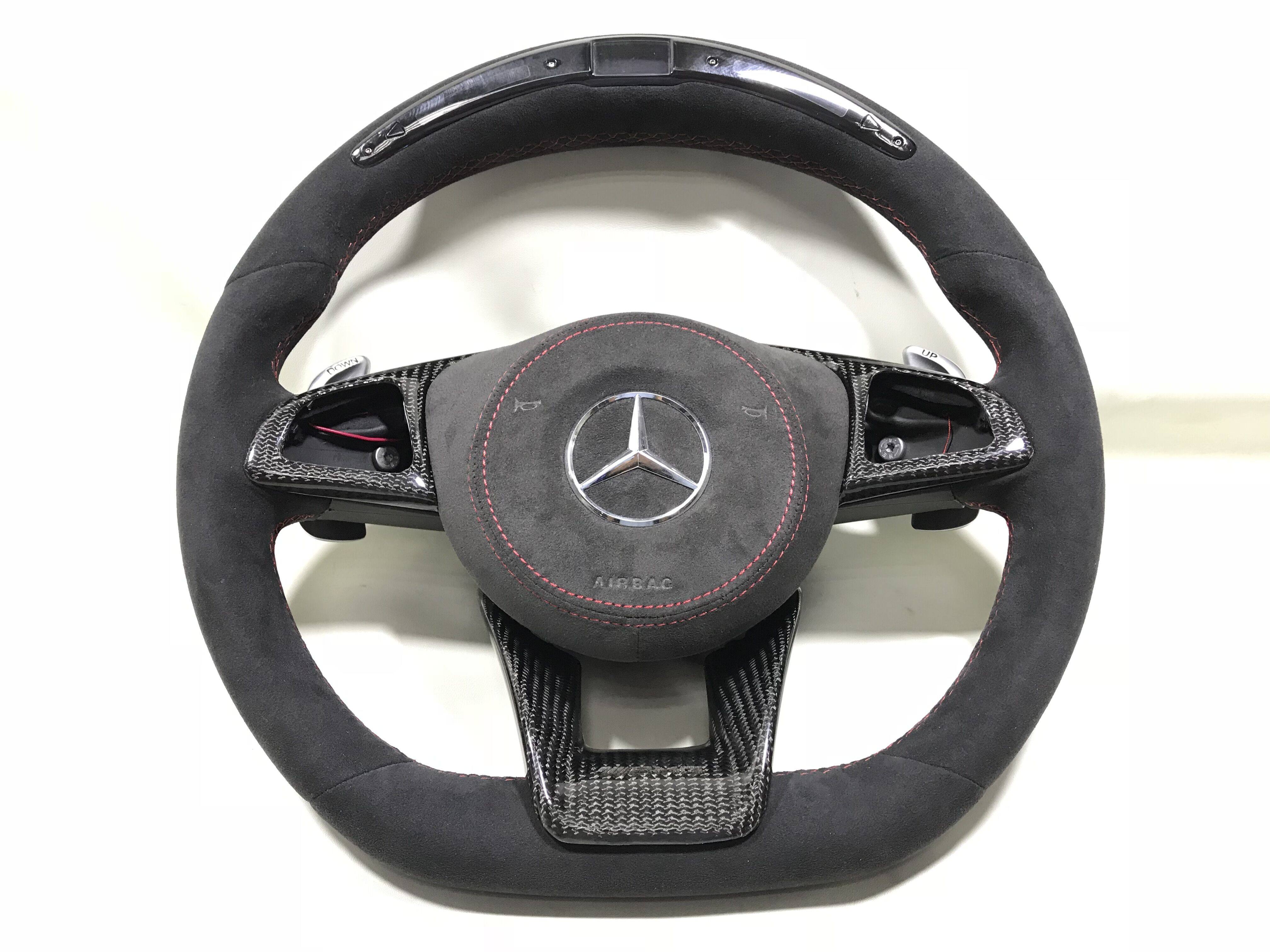 奔驰AMG赛道版LED方向盘C180 E200 GLC260 GLA220 G63 GLE320 A45_虎窝淘