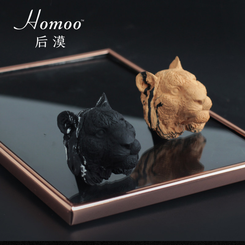Homoo个性车饰黑色系老虎车载香薰扩香石男生新车装饰生日创意礼_虎窝淘