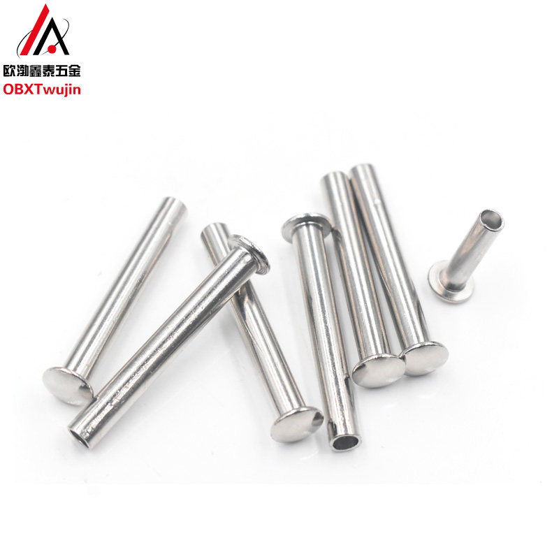 直销GB873半圆头半空心铁铆钉大扁头半空心铆钉M2M2.5M3M4M5M6_虎窝淘