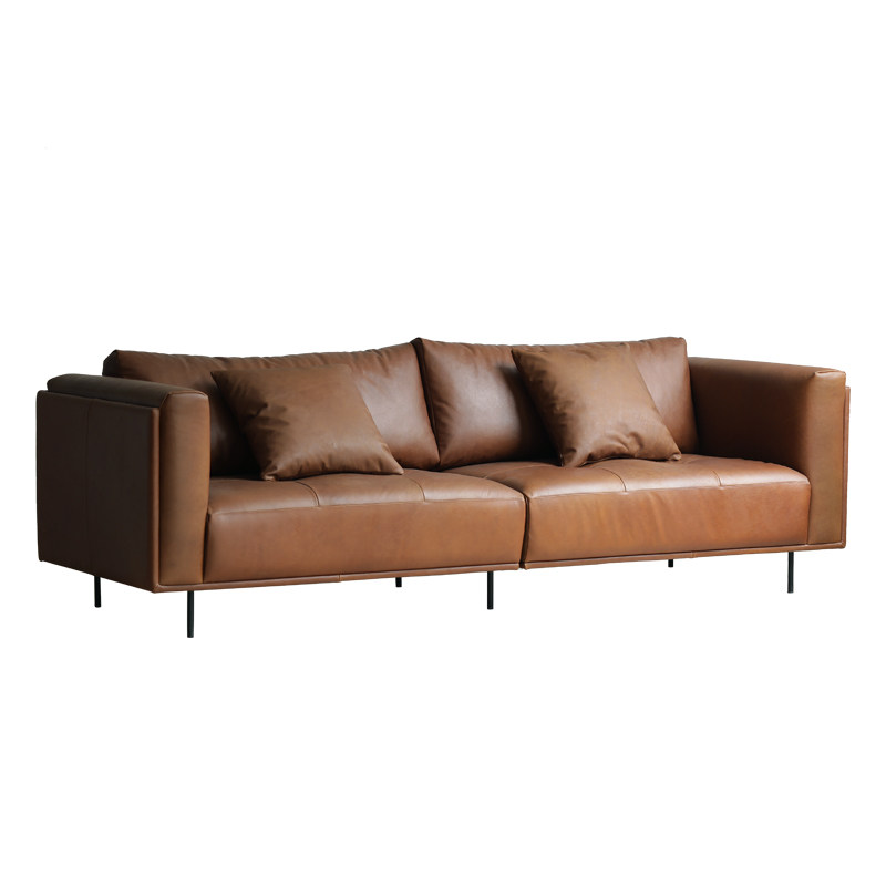 北欧意式进口头层牛皮表情油蜡全真皮中古沙发CHEL四人位|树吱_虎窝淘