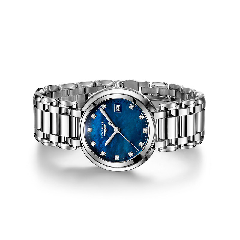 Longines浪琴瑞士手表心月系列时尚优雅石英女表L8.110.4.98.6_虎窝淘