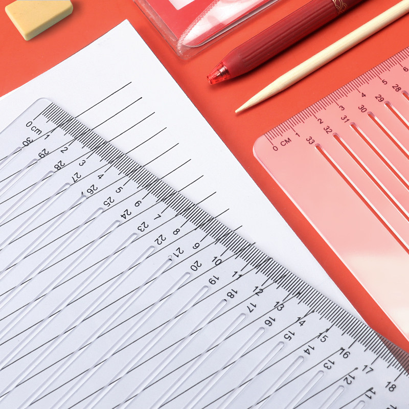 考研尺考研尺子免划线打格尺0.9cm1cm学生专用政治考试划线尺答题卡无痕a4神器尺画横线尺直尺软尺子书法工具_虎窝淘