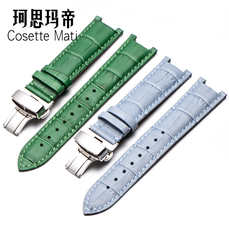 适配MK MK2277 2425 2290 2281 2280系列真皮表带凹口手表带男女_虎窝淘