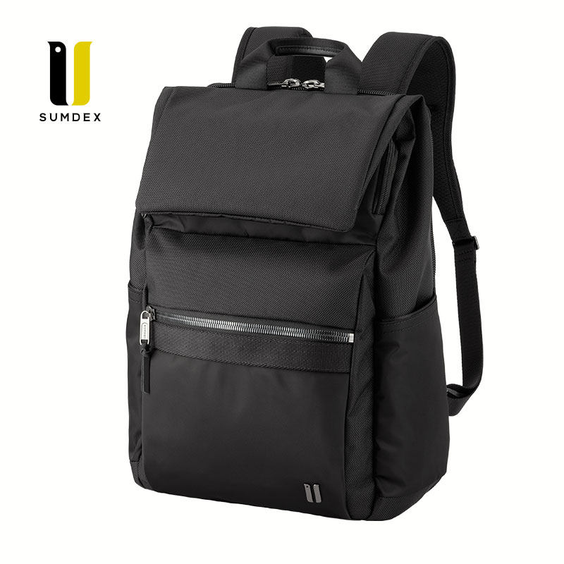 Sumdex森泰斯264休闲翻盖大容量15寸电脑背包男弹道尼龙双肩包_虎窝淘