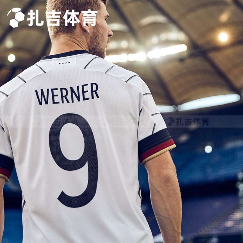 扎吉体育Adidas欧洲杯德国主场球员球迷足球服球衣EH6104 EH6105_虎窝淘