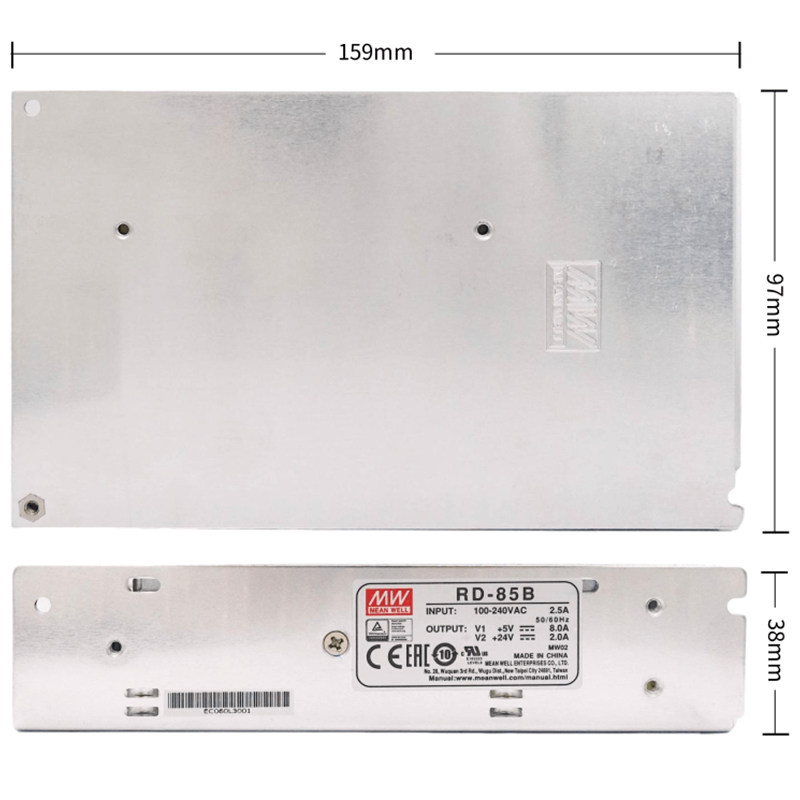明纬RD-85A/B双路输出5V&12V开关电源5V&24V直流稳压85W可替D/NED_虎窝淘