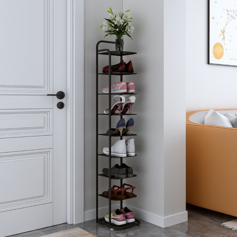 铁艺鞋架子简易门口家用鞋架落地分层小窄多层省空间鞋架宿舍收纳_虎窝淘