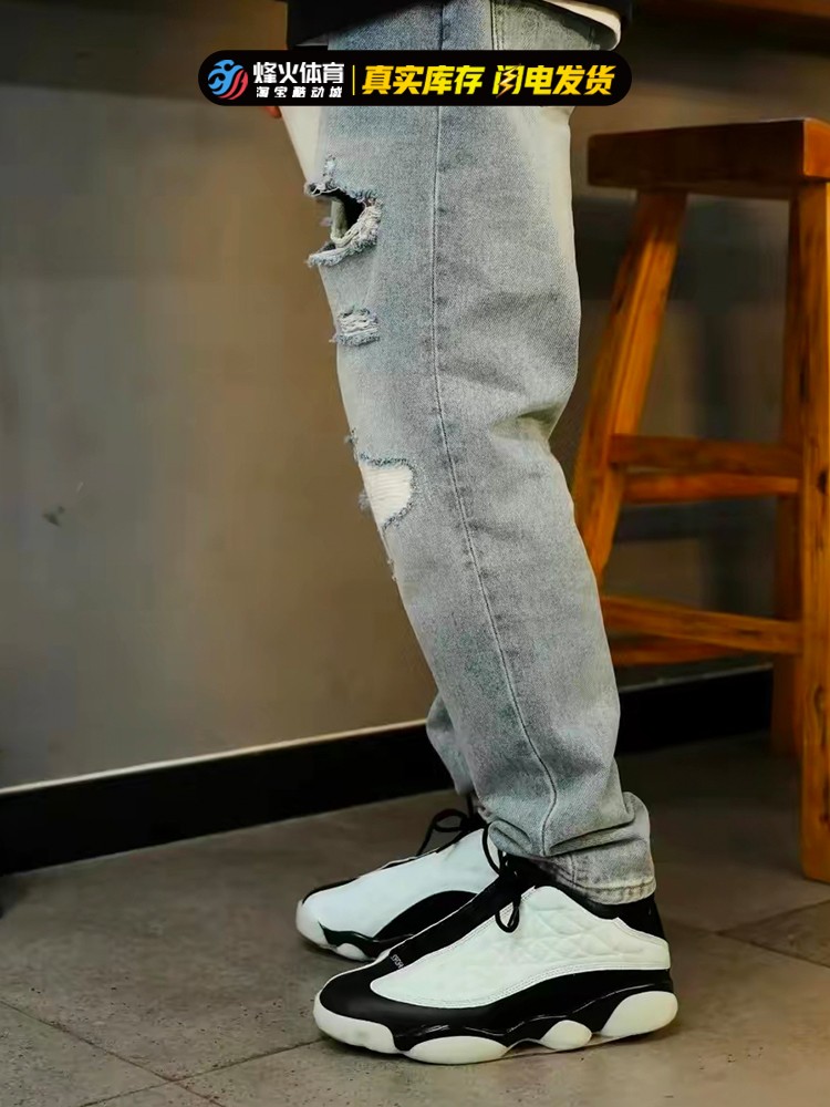 烽火Air Jordan 13 Low AJ13光棍节熊猫夜光低帮篮球鞋DM0803-300_虎窝淘