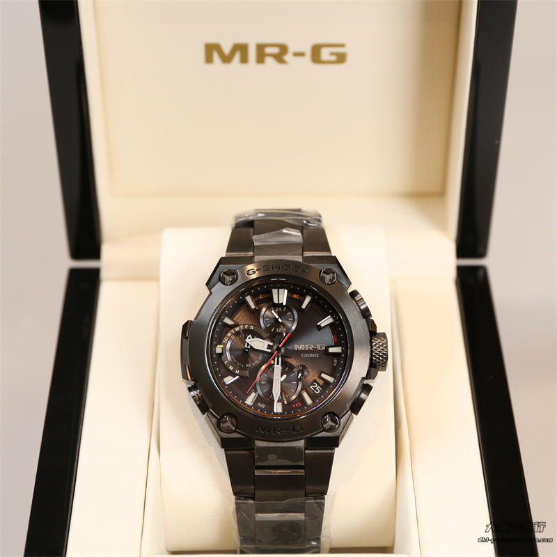CASIO卡西欧G-SHOCK钛合金太阳能电波蓝牙手表 MRG-B1000B-1A_虎窝淘