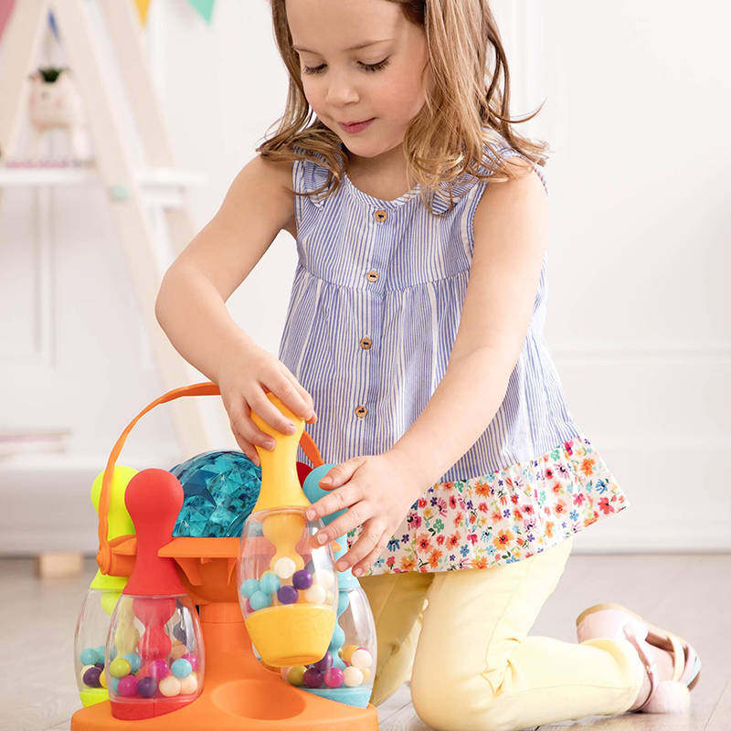 比乐B.toys保龄球儿童发光手提收纳套装室内户外亲子互动球类玩具_虎窝淘