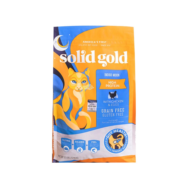 猫粮金装素力高萌宠宠儿金素solidgold幼猫成12磅猫全价膨化粮
