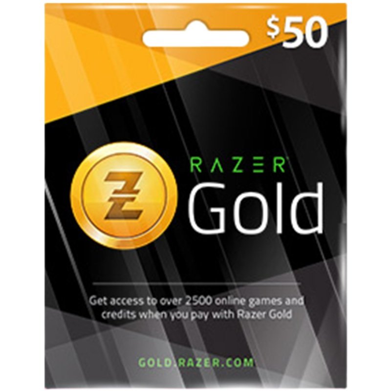 RAZER GOLD 50USD USA Region Code美服雷蛇礼品卡50美刀激战2_虎窝淘