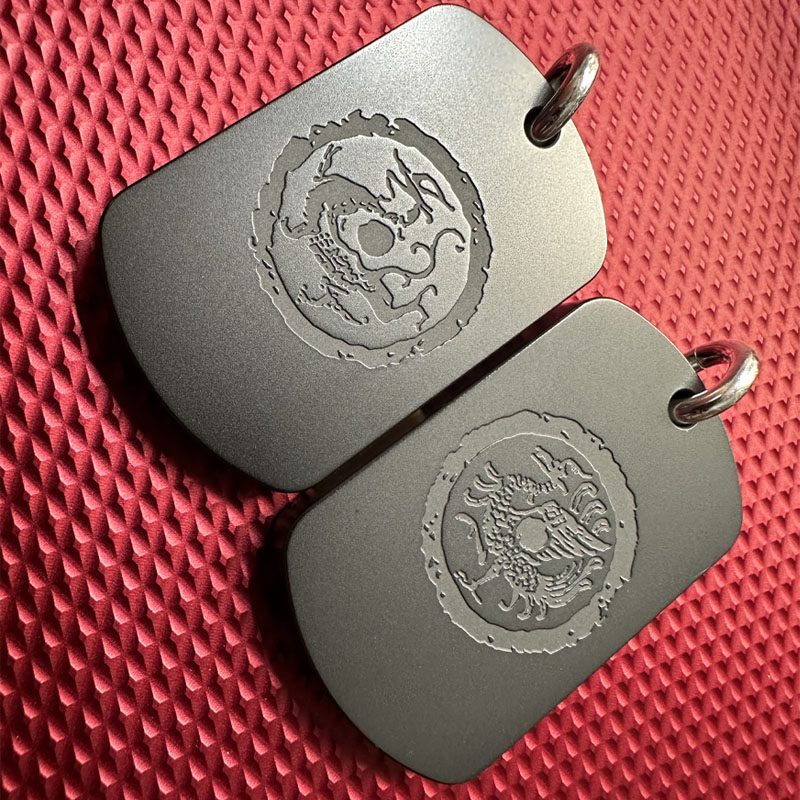 食肉者凯撒KASFLY四圣兽狗牌锆合金项链身份牌随身个性饰品礼edc_虎窝淘