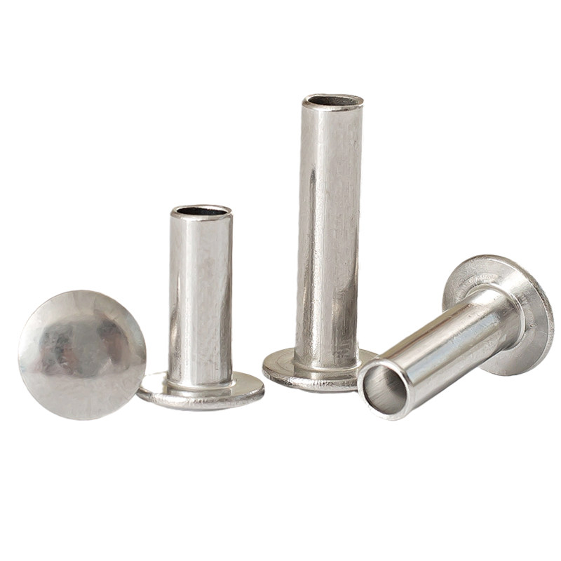 M2M2.5M3M4不锈钢304半空心铆钉扁圆头空芯中空心钉圆头铆钉GB873_虎窝淘