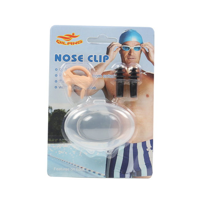 Qilang professional swimming silicone nose clip earplugs waterproof