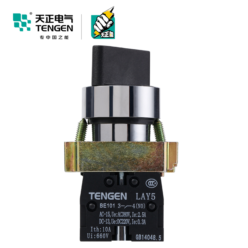 TENGEN天正 LAY5-BD21 BD25 BD33 BD53旋钮开关 NP2旋转按钮开关_虎窝淘