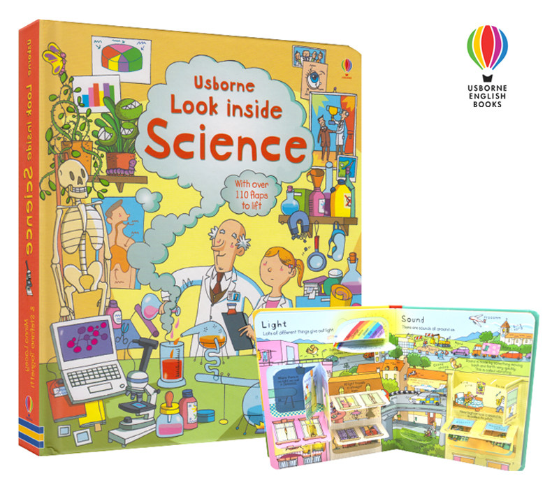 Usborne旗舰店 Look Inside Science看里面系列揭秘科学尤斯伯恩科普立体书儿童英语启蒙早教书绘本英文原版纸板翻翻机关书_虎窝淘