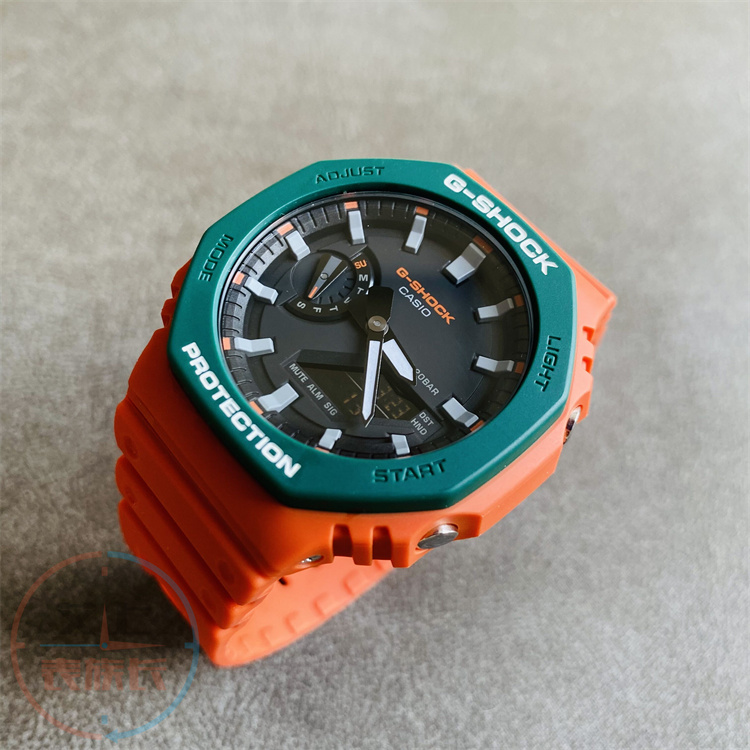 卡西欧手表gshock街头滑板橡树八角运动防水电子表GA-2110SC-4A_虎窝淘