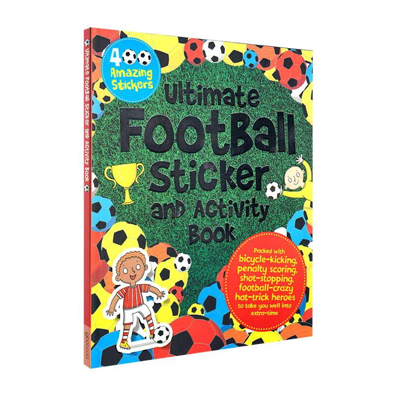 Ultimate Football Sticker and Activity Book足球主题贴纸英语活动书超大仿真场景 400张贴纸儿童益智 ...