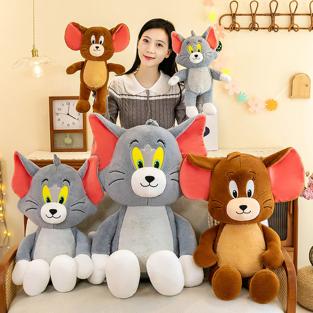 Cat and mouse doll plush toy Tom cat Jerer Mouse cute doll pillow ...
