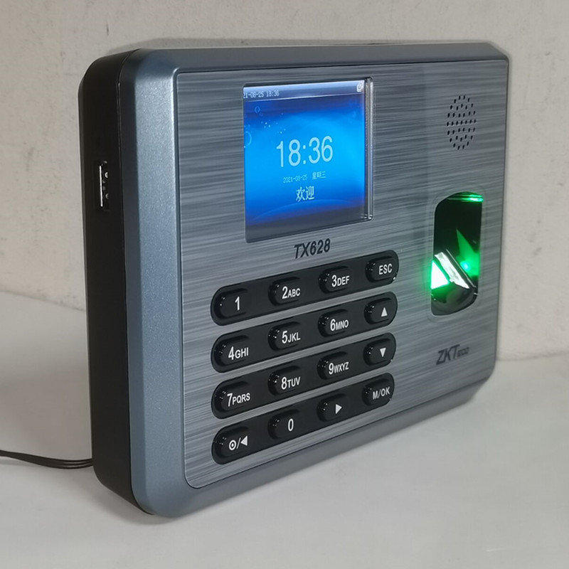ZKTECO熵基TX628指纹考勤机中控TX628打卡机中控TX628英文考勤机_虎窝淘