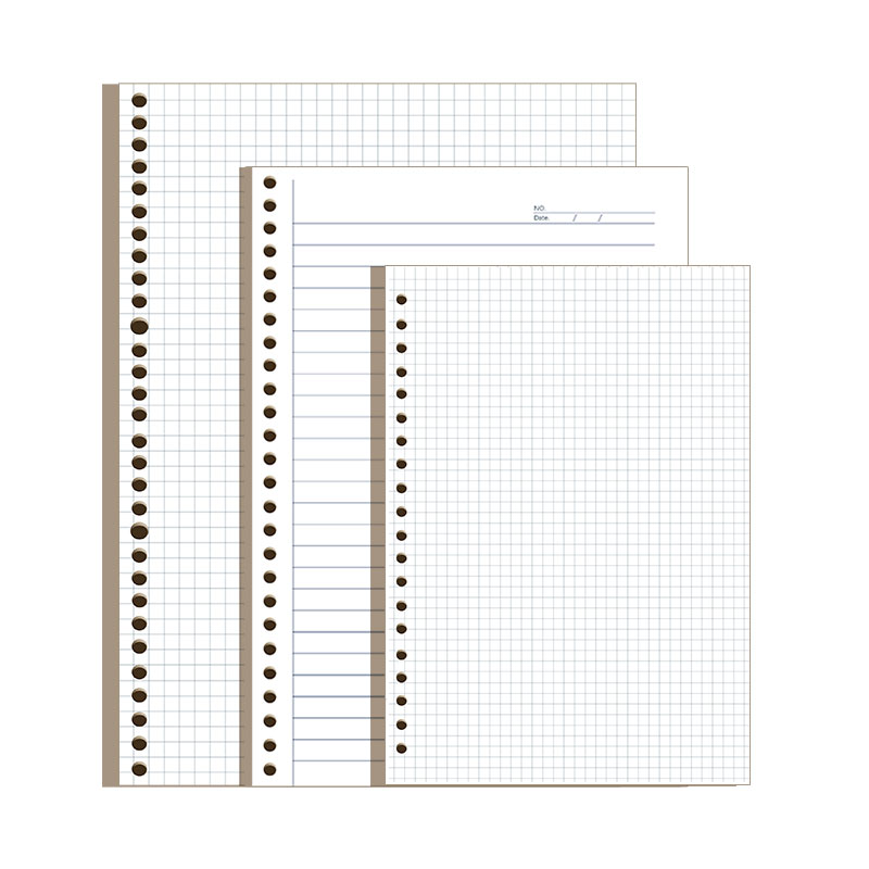 真彩活页本替芯笔记本子芯a5b5英文方格横线空白英语错题A4活页纸内芯26孔20孔日记手帐加厚纸张_虎窝淘