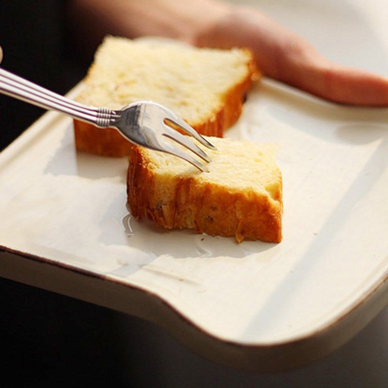 Nordic Ceramic Dessert Bread Plates Toast Shape Breakfast_虎窝淘